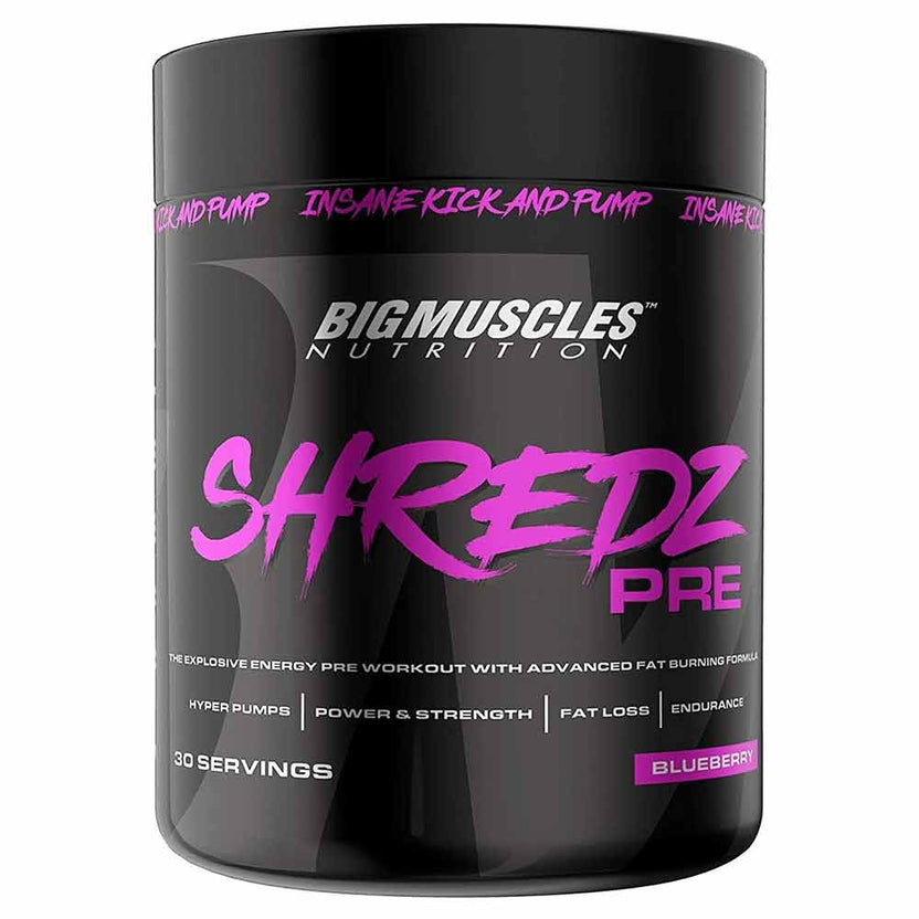 BigMuscles Shredz Pre Preworkout Blueberry – Supplemust
